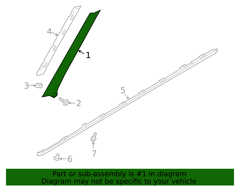 Genuine Land-Rover Pillar Molding LR114442 | eBay