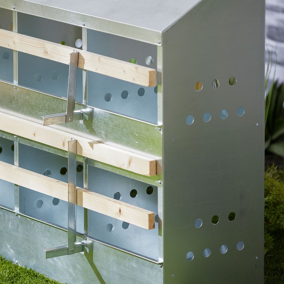 Brower 410B Galvanized Steel 10 Hole 50 Bird Poultry Nest Chicken ...