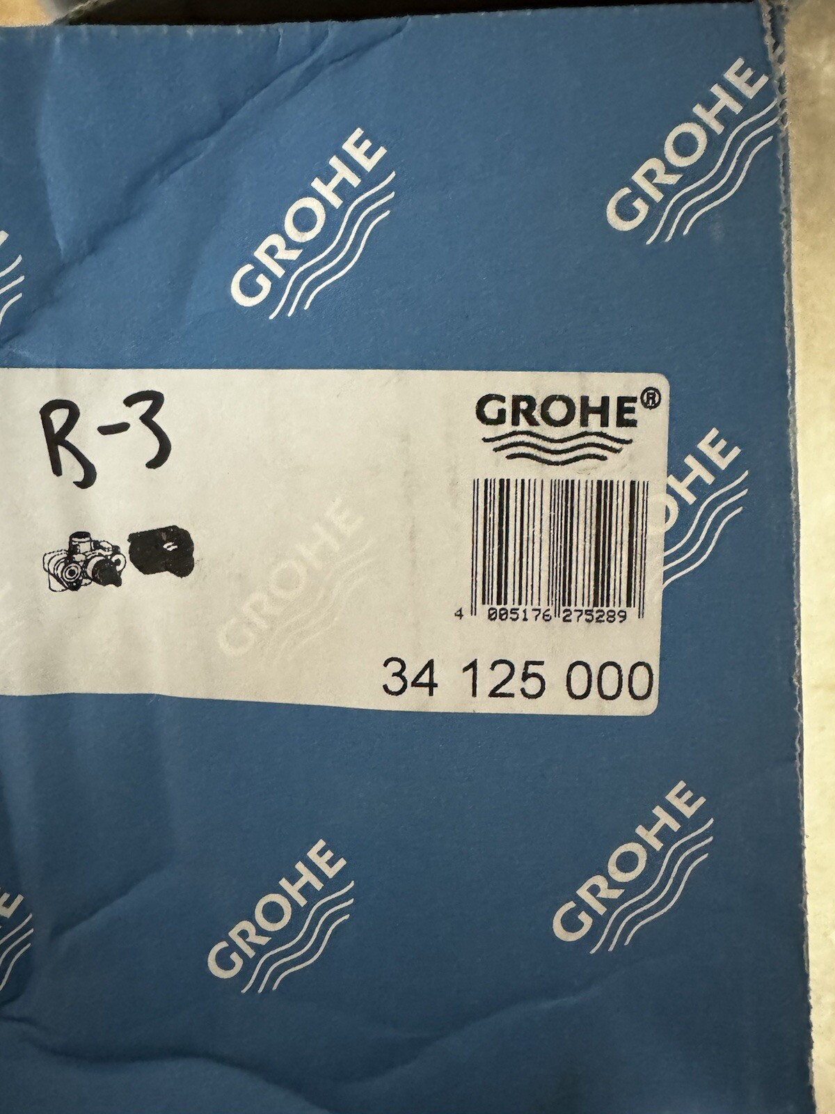 Grohe 34125000 Grotherm 3/4-Inch Thermostatic Rough-In Valve with ...