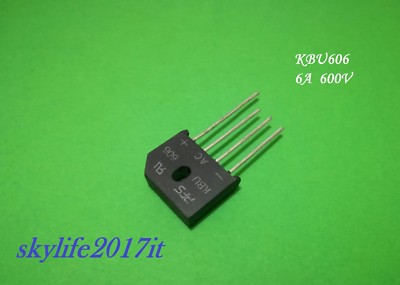 Ponte di diodi KBU606 raddrizzatore 6A 600V monofase PCB circuito | eBay