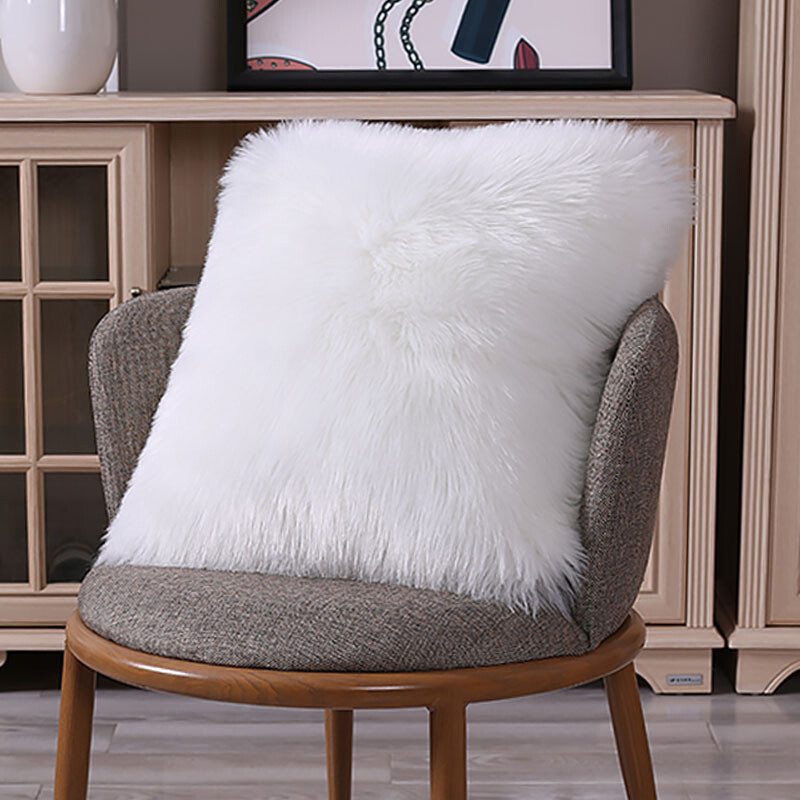 Soft Faux Fur Pillowcase Fluffy Pillow Cases Cushion Cover Home Deco ...