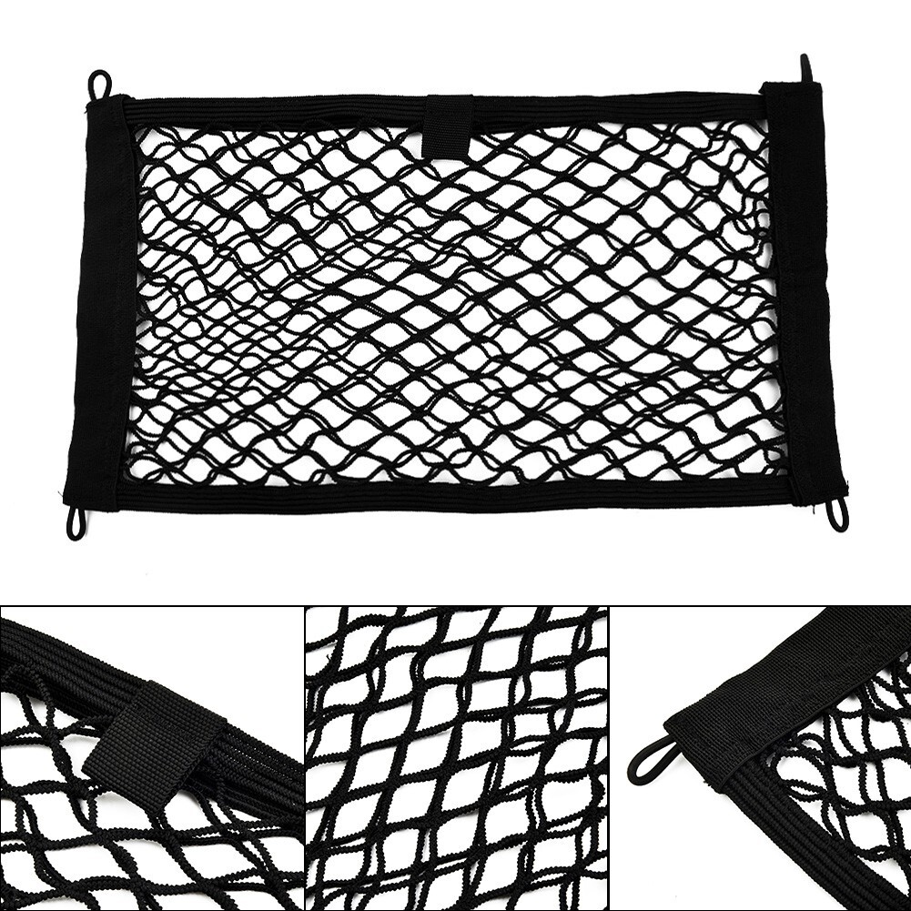 Car Rear Trunk Boot Organizer Pocket Cargo Net Mesh Storage Bag 25x45cm ...