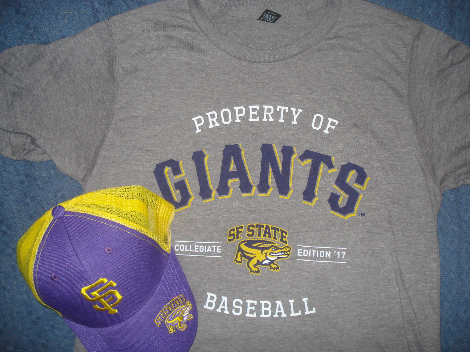 San Francisco Giants SF State University Gators Hat & Medium T-shirt ...