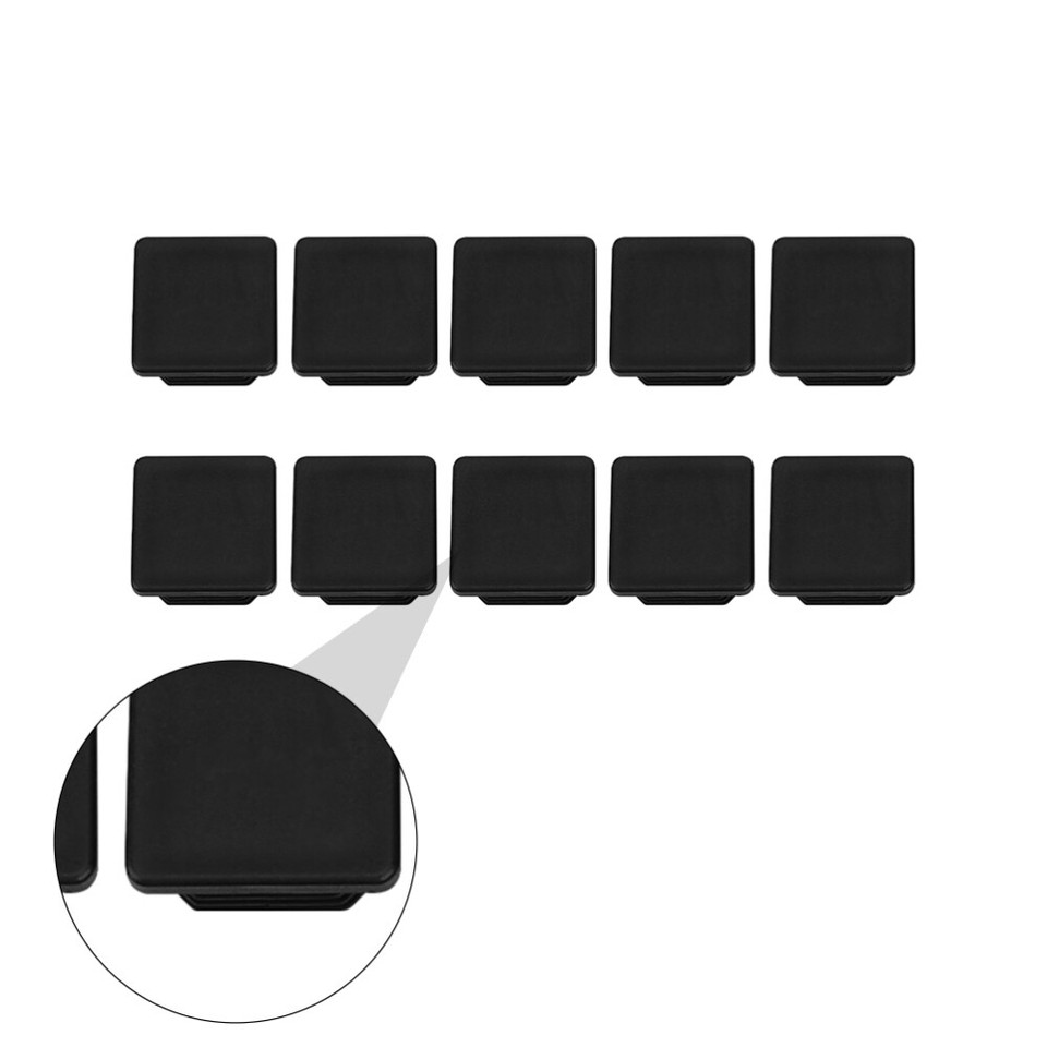 100pcs Square Plastic Cover Furniture Leg Plug Blanking End Caps Tube ...