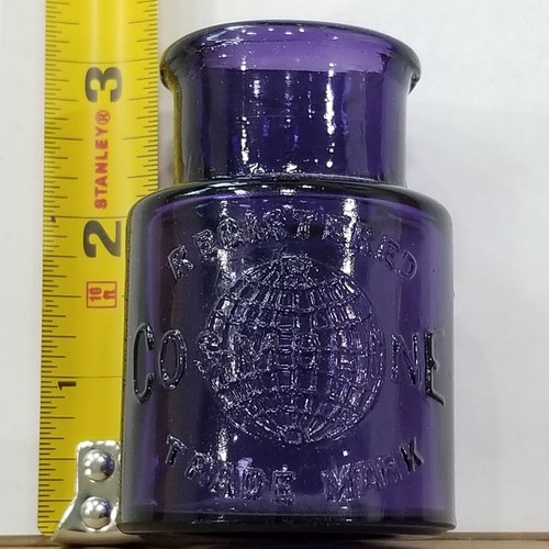 3" Cosmoline Beautiful Dental bottle with World/Registered Graphic | eBay