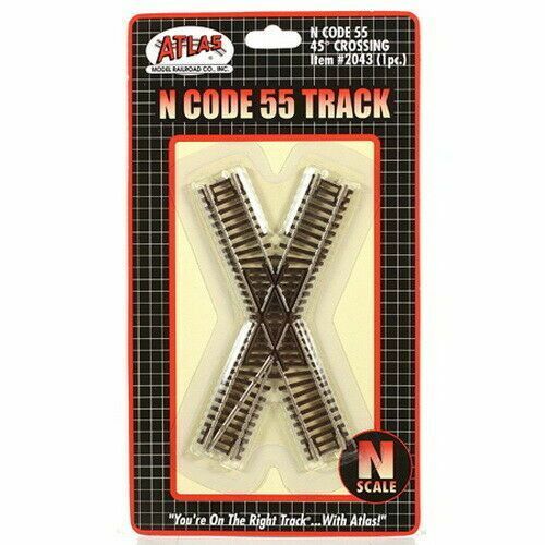 Atlas N Scale ~ New 2025 ~ Code 55 Track ~ 45 Degree Diamond Crossing ...