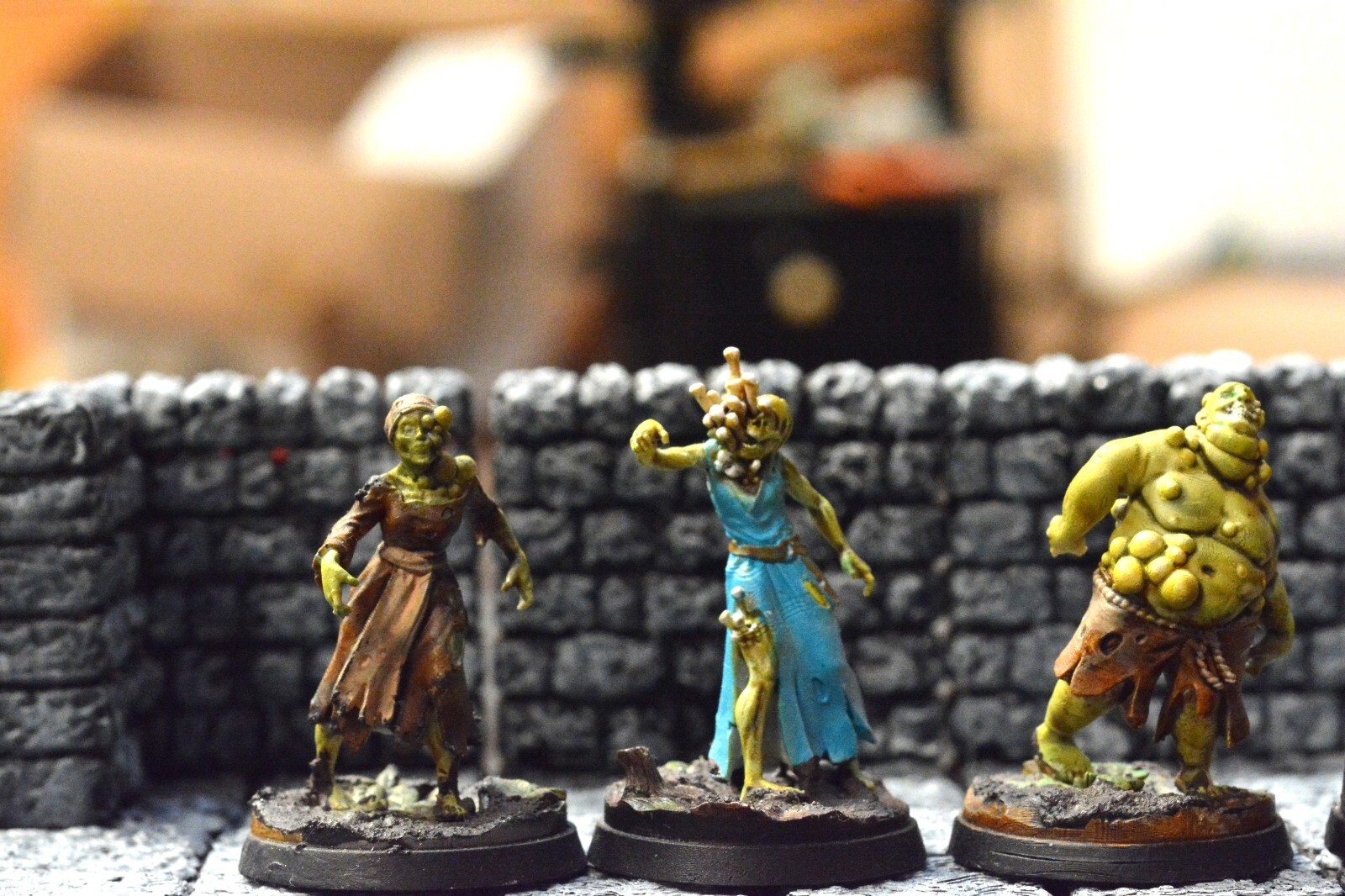 Painted Set of 5 Swamp Zombie Miniatures for D&D DND Pathfinder and ...