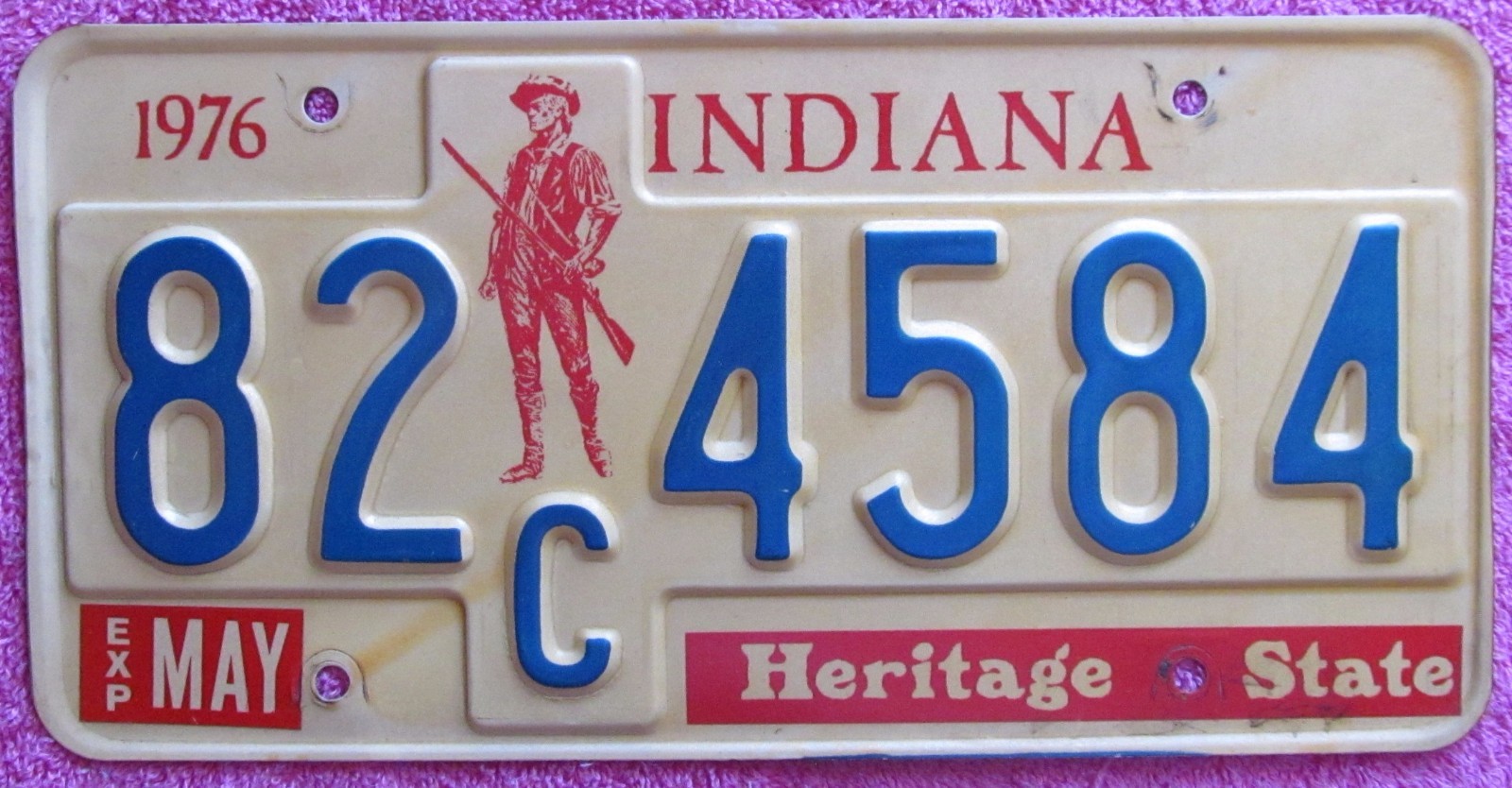Indiana 1976 VANDERBURGH COUNTY MINUTEMAN License Plate HIGH QUALITY ...