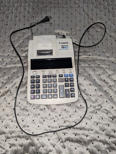 Canon MP27D 12 Digit Calculator Adding Machine W/ Calendar & Clock ...