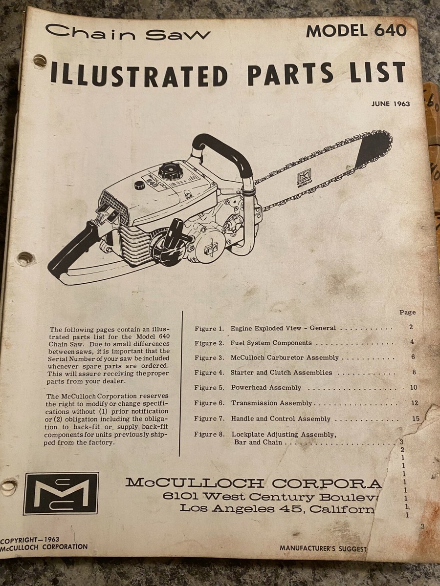 Mcculloch Chainsaw Parts