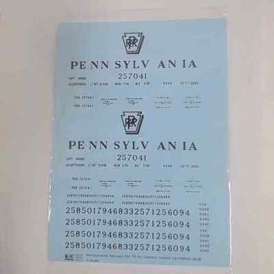 K-4 Decals O Scale Decals: Pennsylvania Railroad PRR H34 Cement Covered ...