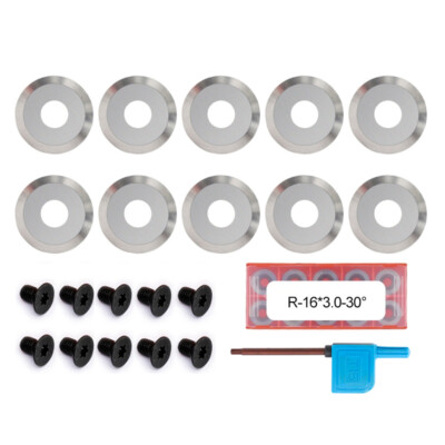 16mm Round Carbide Inserts Cutters Knifes Indexable Replacement Screws ...