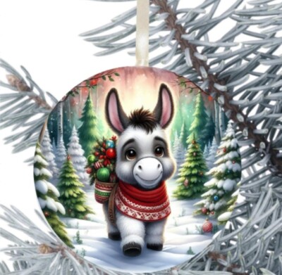 Donkey Hanging Bauble Gift Present Decoration Christmas | eBay UK