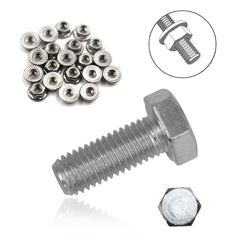 40x Sechskantschrauben + Sperrzahnmuttern M12x25 Edelstahl A2 Vollgew ...