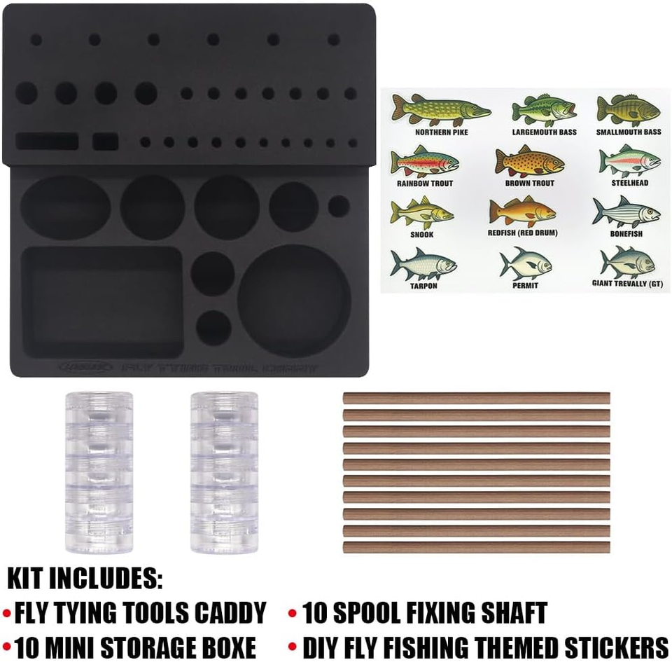 Fly Tying Tool Caddy Organizer-Essential for Stations Fishing Organizer ...