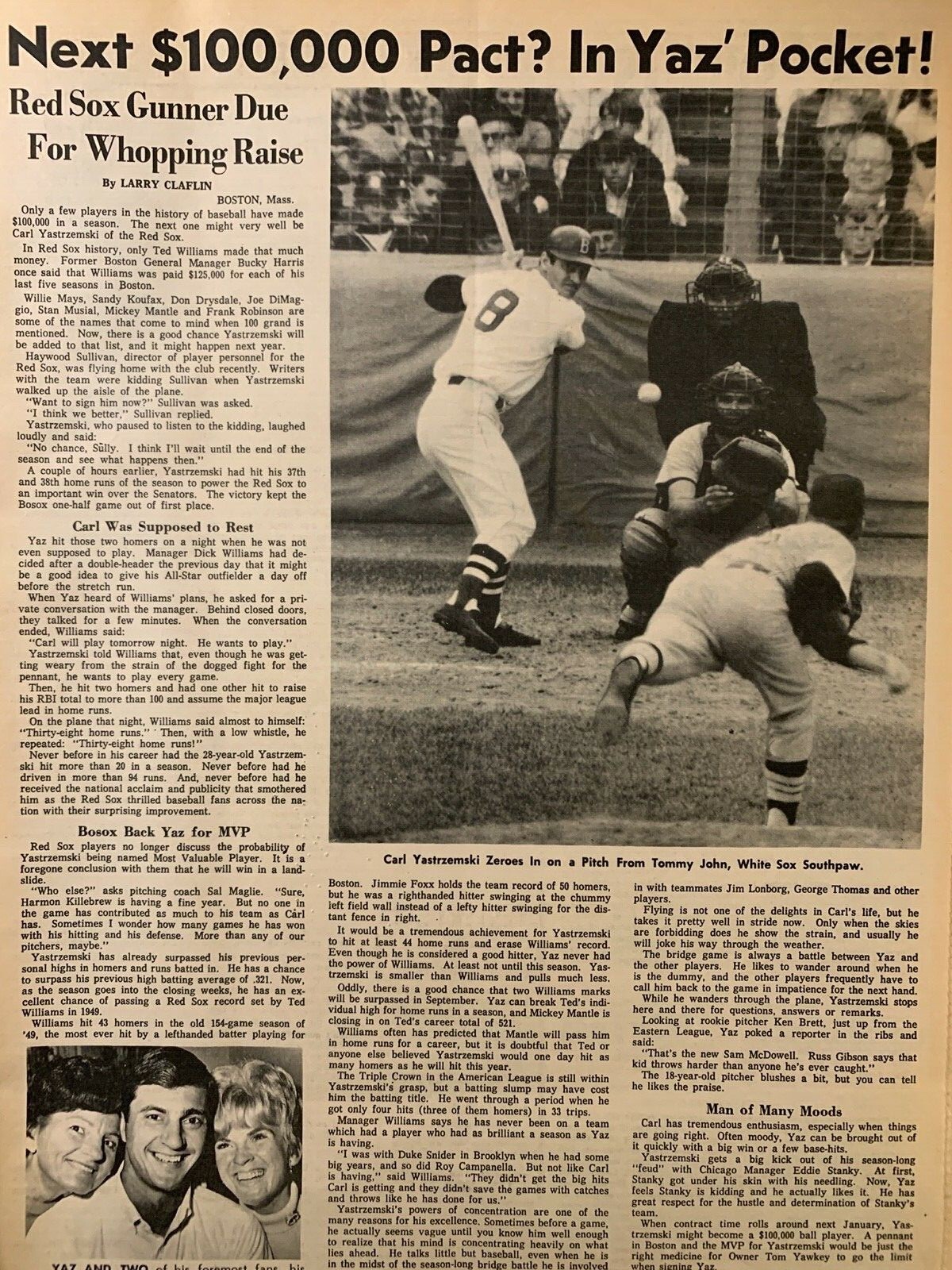 9/23/1967 The Sporting News - Carl Yastrzemski, Hank Aaron, Charlie ...
