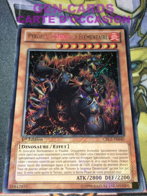 CARTE Yu Gi Oh PYROREX LE SEIGNEUR ELEMENTAIRE CBLZ-FR040 1ère édition ...