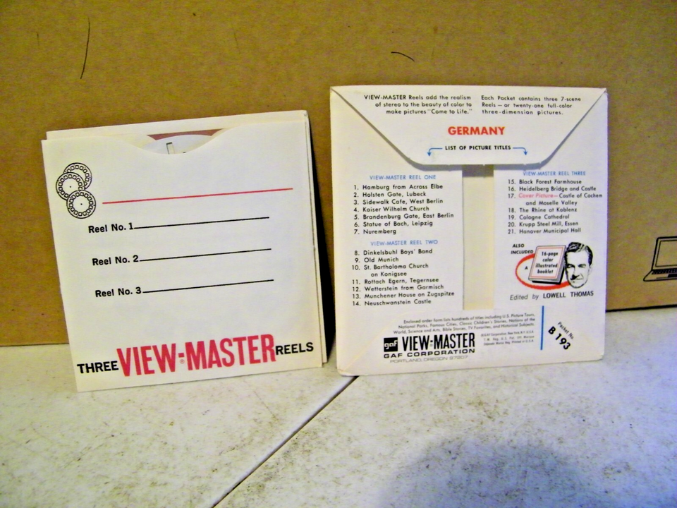 gaf View Master Packet B 193 Germany Three Reel Set | eBay