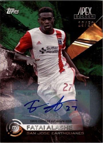 2016 Topps Apex Autographs Green #58 Fatai Alashe Auto/50 San Jose ...