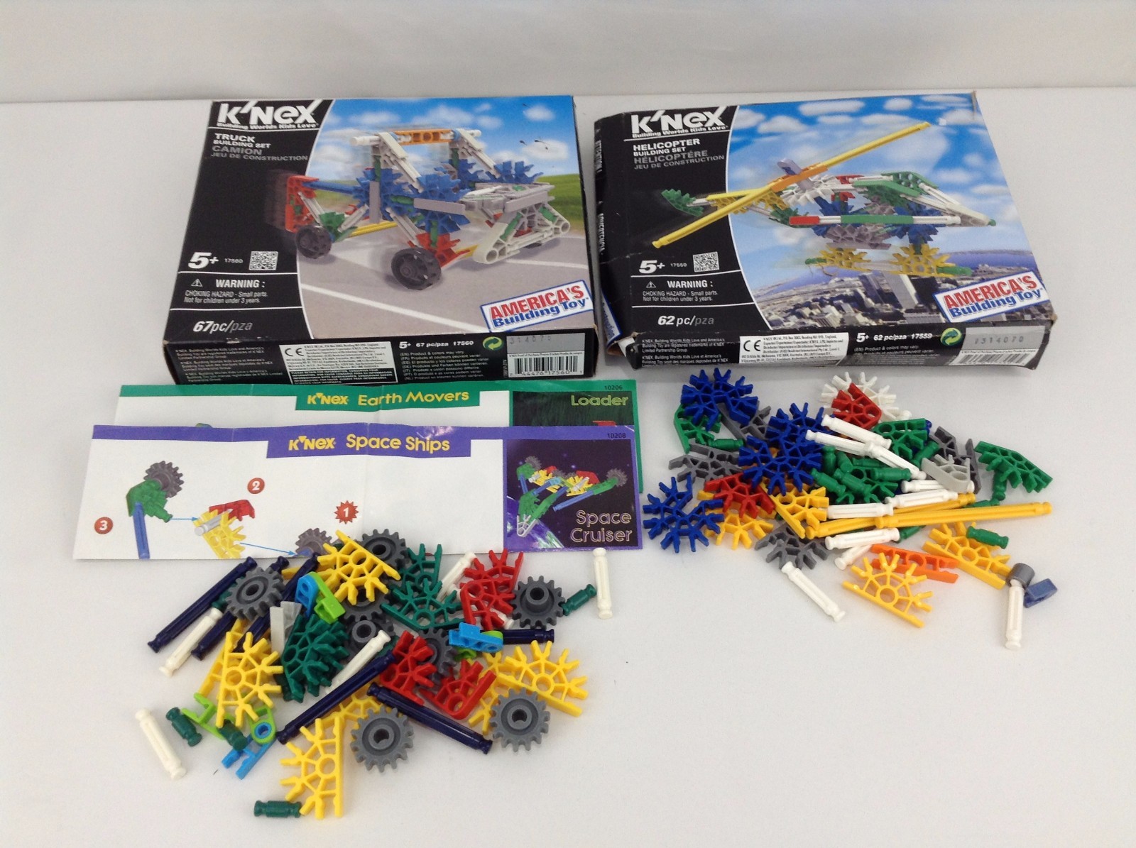 Lot of 3 Small K'nex Sets - Missing helicoppter booklet | eBay