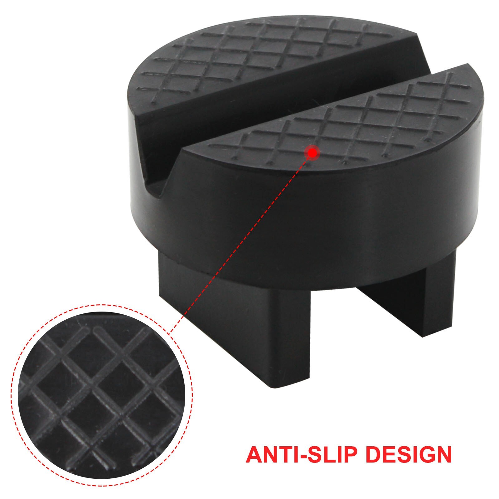 2x Car Lifting Axle Jack Stand Rubber Support Pad Adaptor Block ...