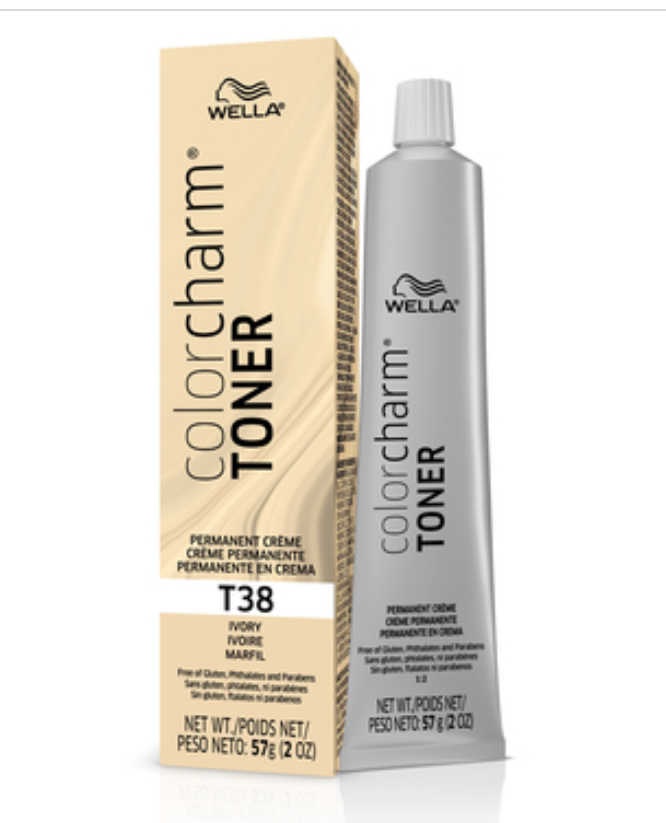 Wella Color Charm Brass Neutralizing Perm Crème Toner + 10vol Developer ...