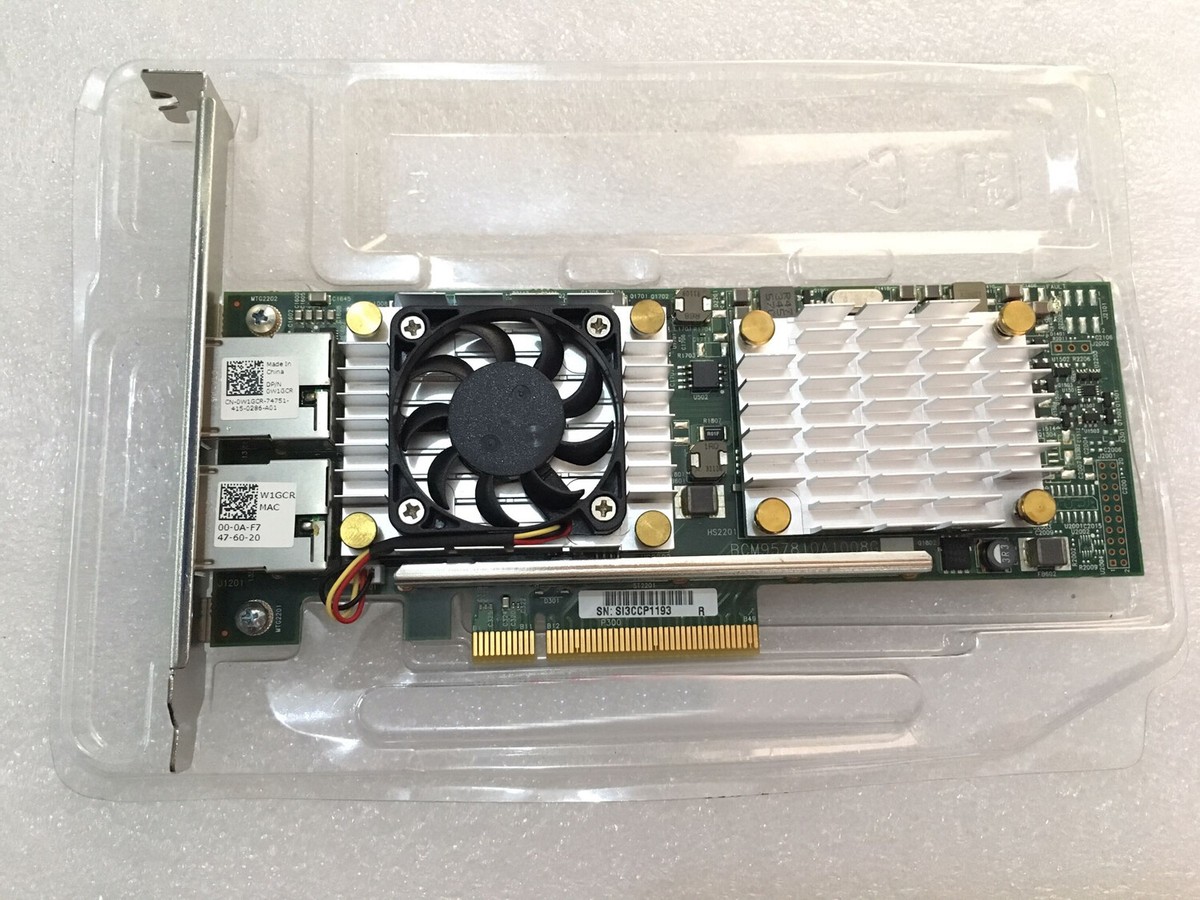 10g Network Card Dell 0W1GCR / HN10N Broadcom 57810S Dual Port 10GbE ...