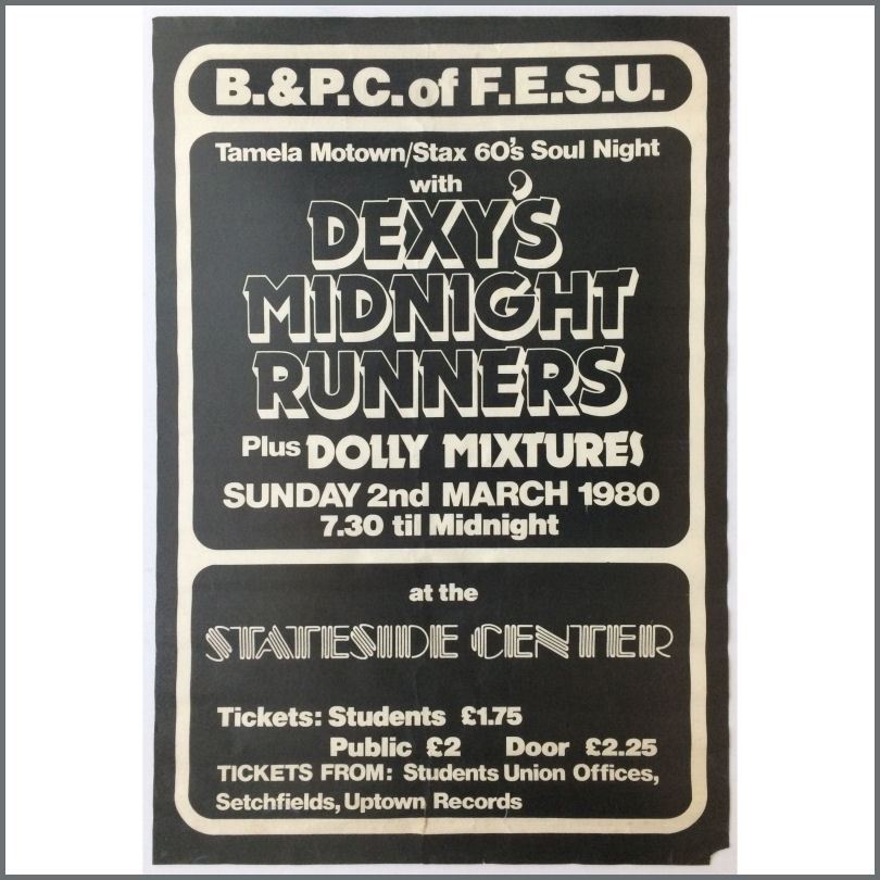 Dexy’s Midnight Runners 1980 Bournemouth Stateside Center Concert ...