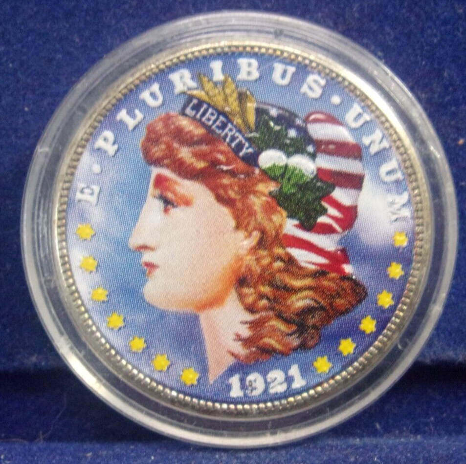 1921-P $1 Morgan Silver Dollar Colorized | eBay