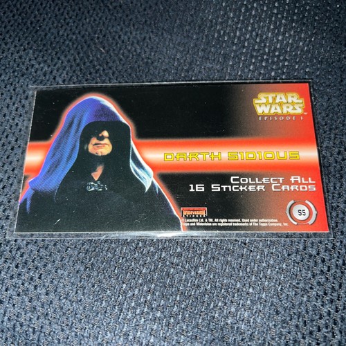 1999 Star Wars Episode 1 Widevision Series Retail Sticker Card Darth ...