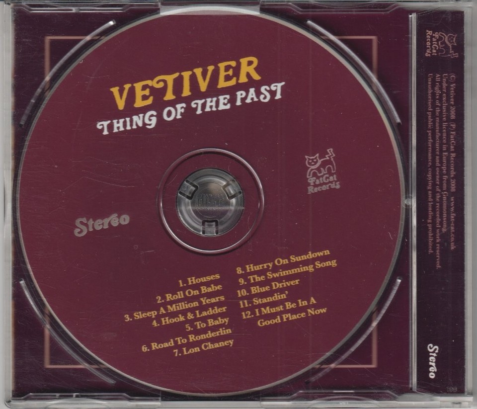 Vetiver Thing of the Past CD UK Fatcat 2008 promo CD FATCD75P | eBay ...
