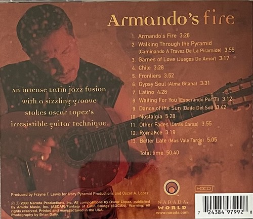 Armando's Fire - Audio CD By Oscar Lopez 2000 Latin Jazz Fusion Narada ...