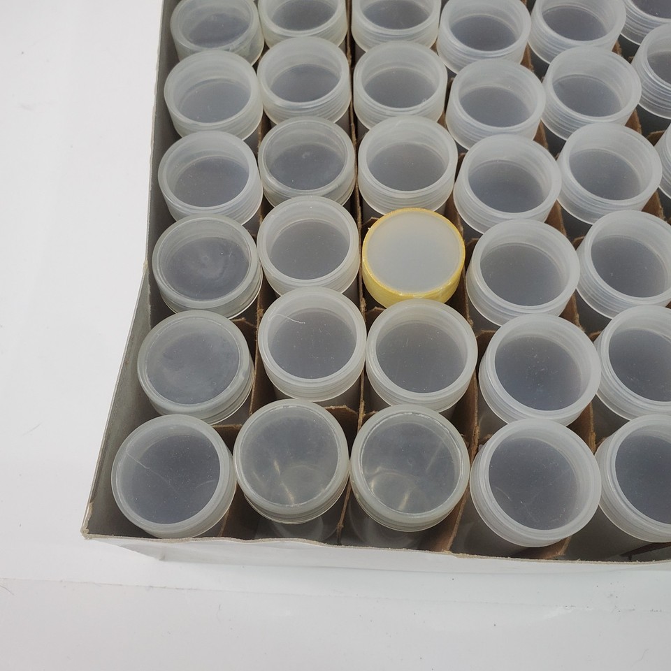 Duraclear 100 Quarter Coin Tubes 25c Storage Unbreakable Clear Round ...