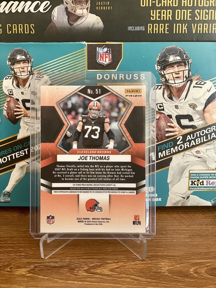 Joe Thomas 2022 Mosaic Honeycomb Prizm #51 Browns | eBay