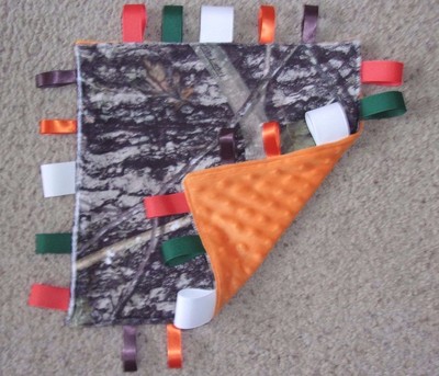 DOUBLE MINKY TAG SECURITY BLANKET TRUE TIMBER CAMO MINKY HANDMADE | eBay