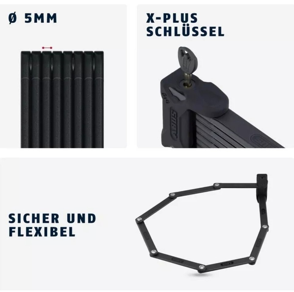 Abus BORDO Big 6000K/120 black SH Faltschloss 4003318620911 | eBay