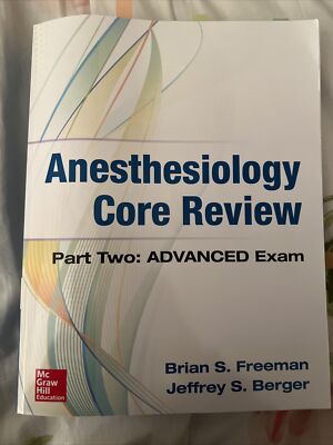 Anesthesiology Core Review Part Two: The Advanced Exam | eBay