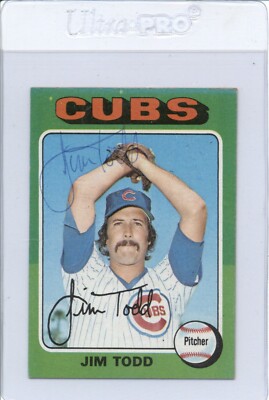 JIM TODD 1975 Topps #519 Autographed Baseball Card Vintage Auto Signed ...