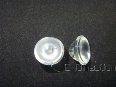 10*Transparent Convex Lens 25° degree LED Reflector Surface For 1.3.5W ...