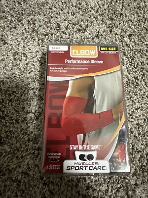 Mueller Red Elbow Performance Sleeve New Open Box One Size | eBay