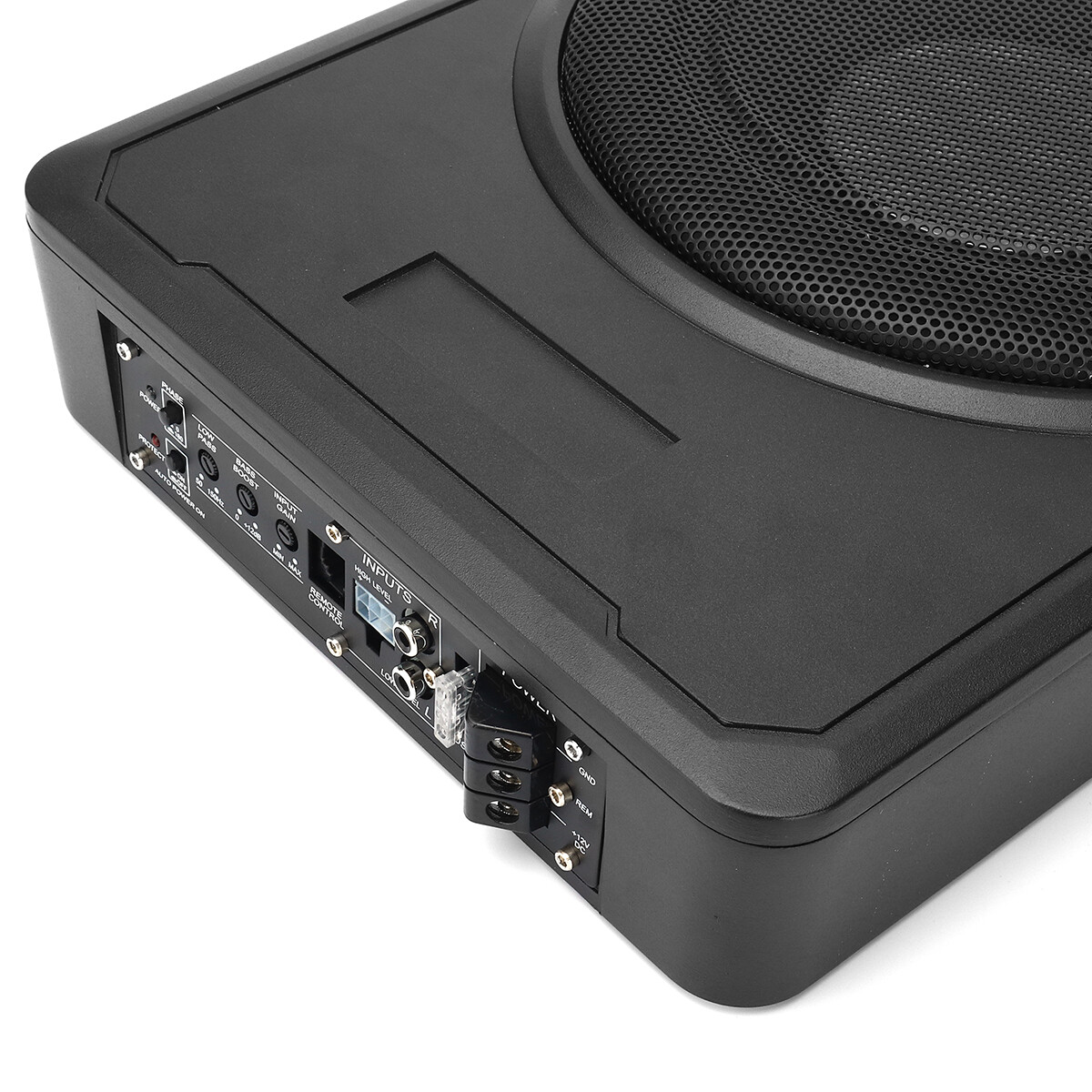 10'' 600W Car Under-Seat Active Subwoofer Power Amplifier Bass Slim ...