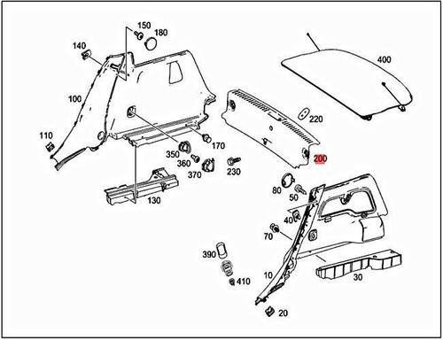 Genuine MERCEDES Gla W156 X156 Trim trunk sill Loading edge ...