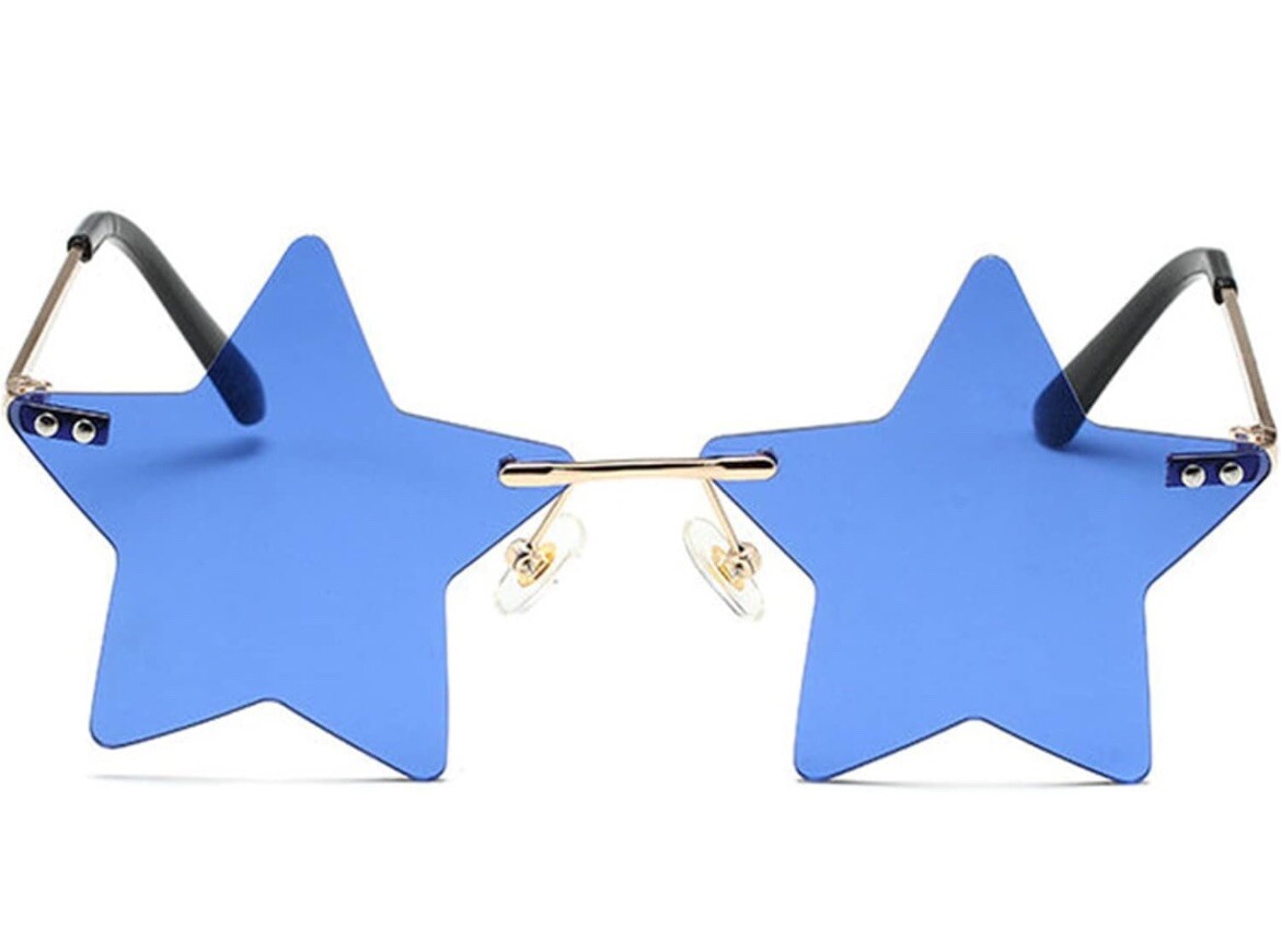 FUNUPUP Star Shape Sunglasses Rimless Transparent Star Sun Glasses | eBay
