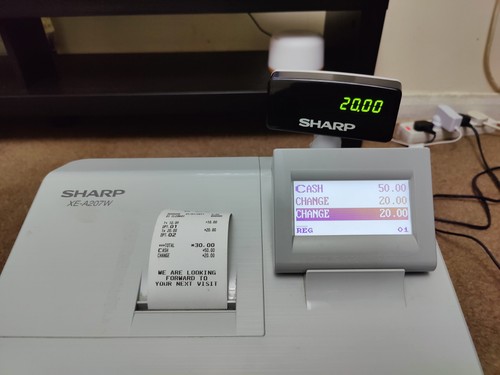 Sharp XE-A207W Electronic Cash Register Till I 363 | eBay