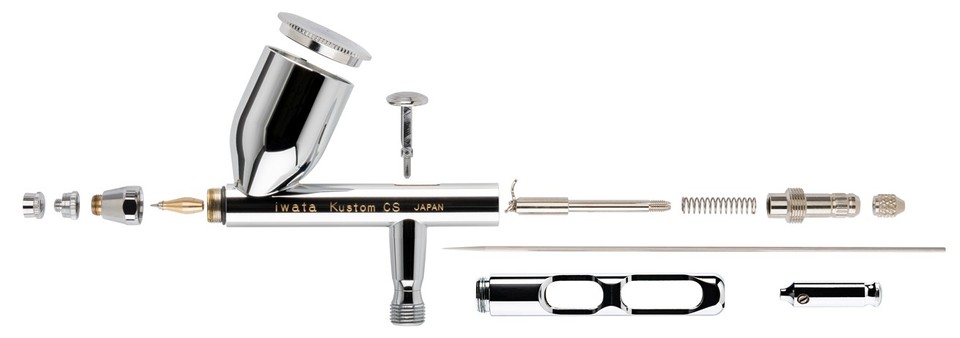IWATA Vault Kustom CS Gravity Feed 0.35mm Dual Action Airbrush Genuine ...