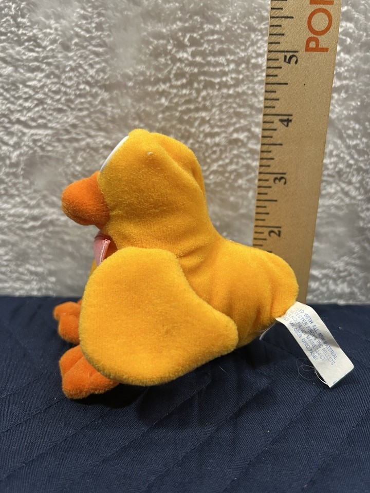 Vintage Dan Dee Plush Duck Easter 4" Yellow Chick Duckling Soft Beanbag ...