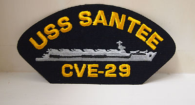 USS Santee CVE - 29 Patches Patch Esso Escort Carrier AO-29 ACV-29 USN ...