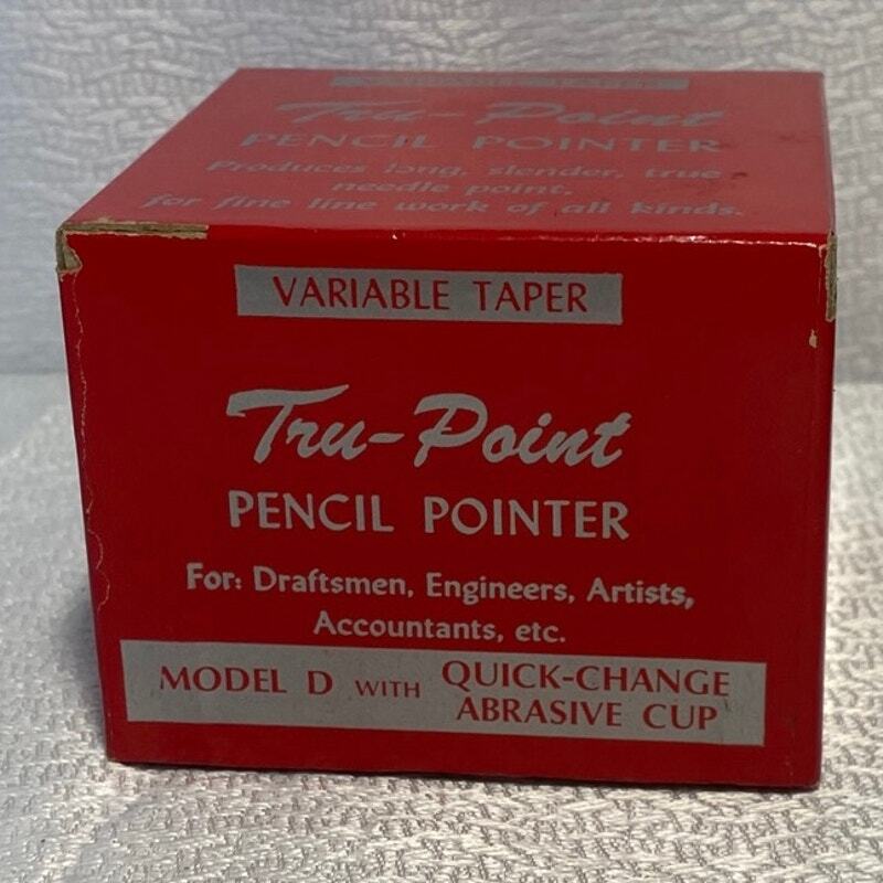 VINTAGE Tru-Point Quick Change Abrasive Cup Metal Pencil Pointer Model D NEW | eBay