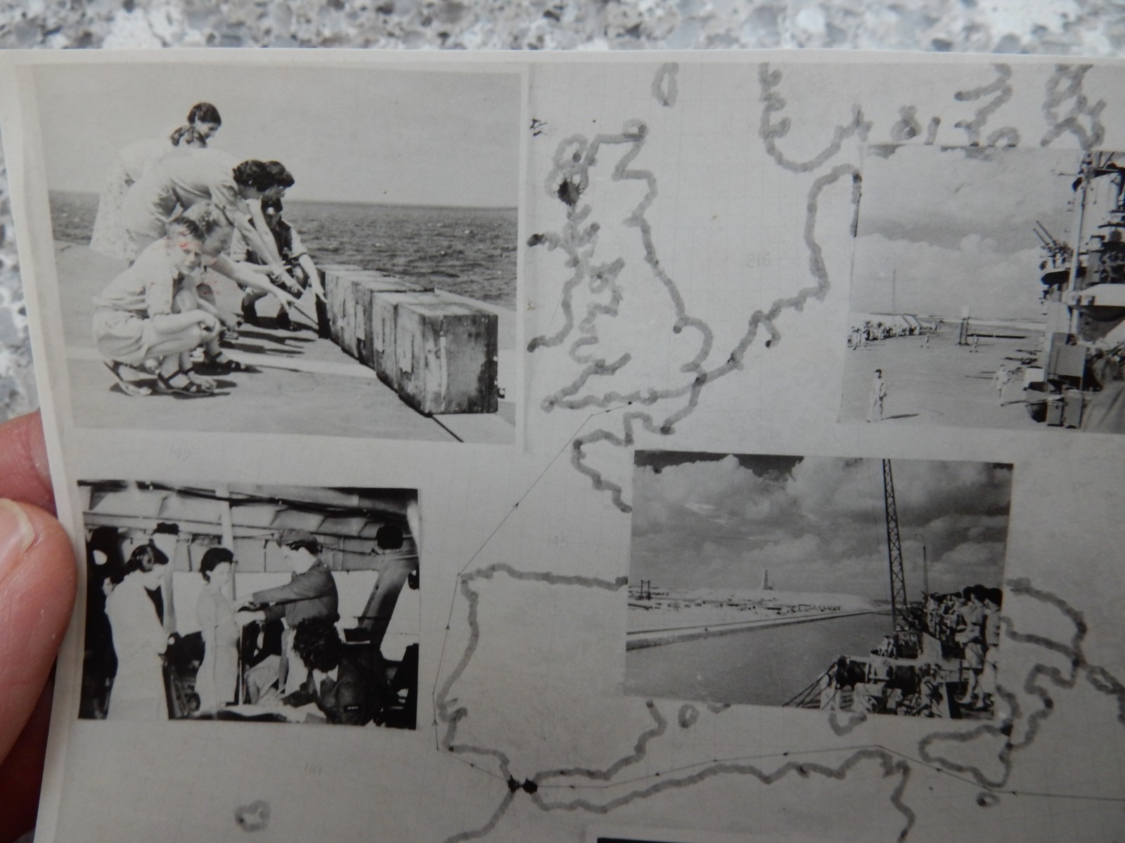 HMS Indomitable ww2 PHOTO / SUEZ PORT SAID GIBRALTAR SPITHEAD leg of ...