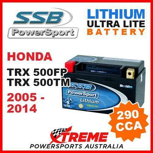 SSB 12V LITHIUM ULTRALITE 290 CCA BATTERY HONDA TRX500FP TRX500TM 2005 ...